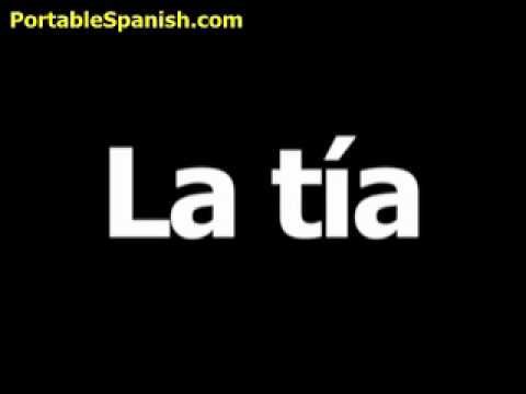 Spanish word for aunt is la tía
