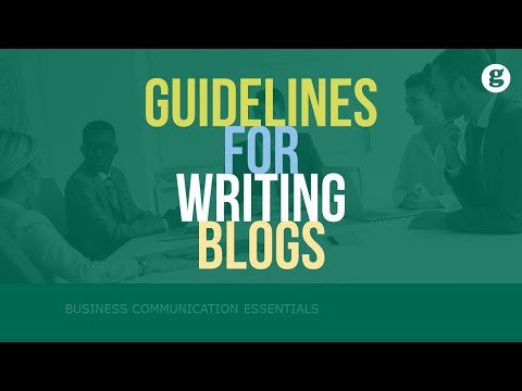 Guidelines for Writing Blogs