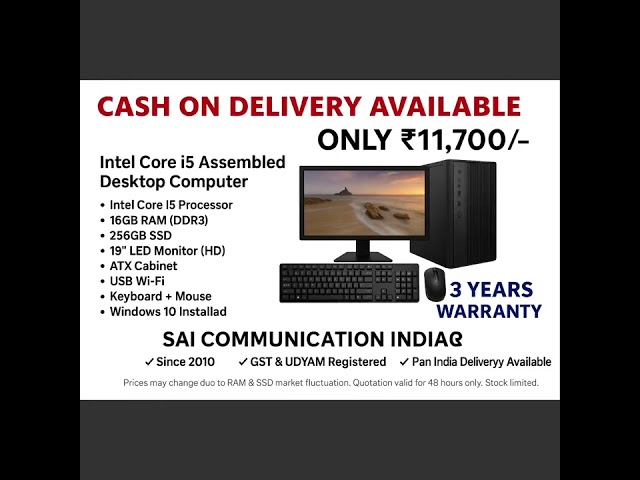 Desktop Computer - I5 Desktop Computer NEW Service Provider from Raipur