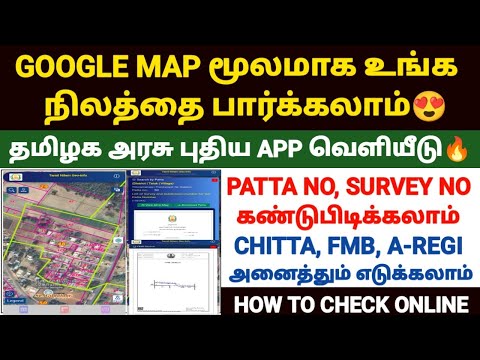 survey number map tamil nadu | How to find land survey number | patta chitta tamil |how to find land