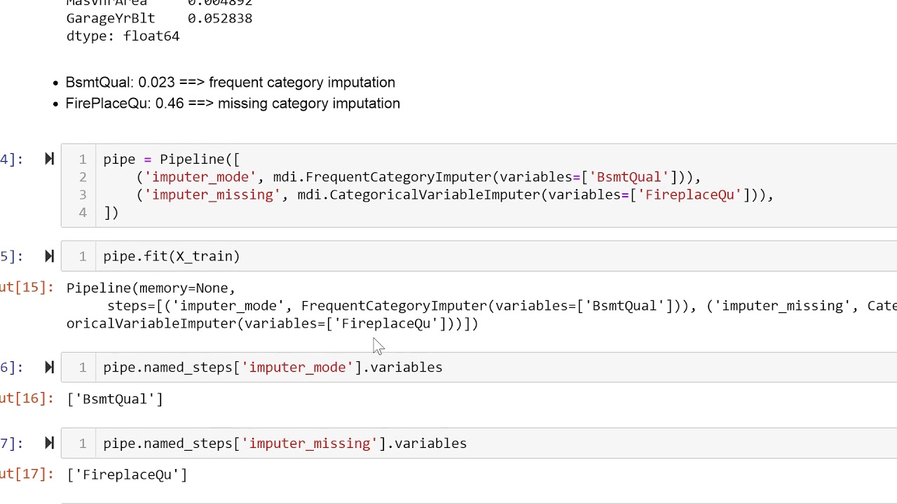 Categorical Variable imputation with Feature-engine