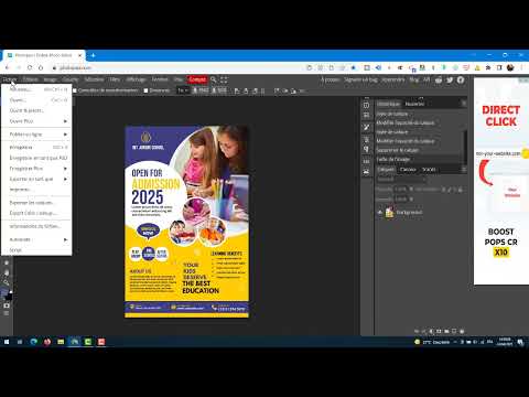 Créer un flyer entièrement en ligne sur Photopea, le Photoshop gratuit.