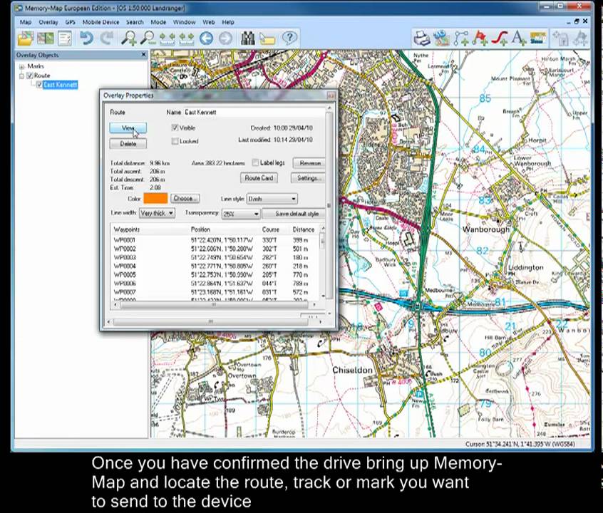Memory-Map - Sending Routes, Tracks or Marks to the Adventurer 2800