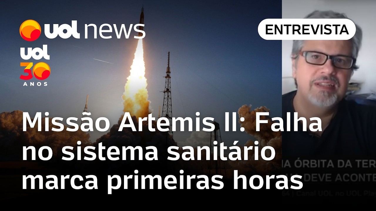 Missão Artemis II: Falha no sistema sanitário marca primeiras horas; Salvador Nogueira traz detalhes