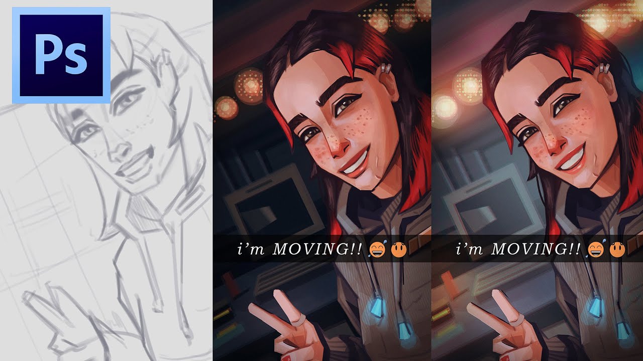 Painting an OC 'Ariss' | Digital Art Breakdown