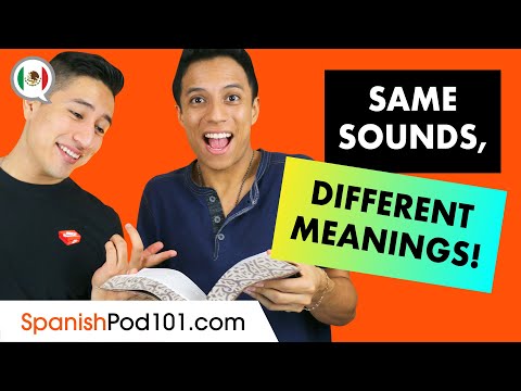 Spanish Homophones: Same Sounds, Different Meanings