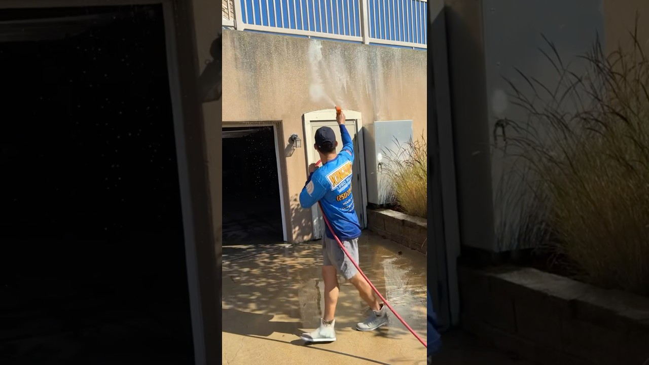 QUICK TIP 💡: Make STUCCO Great Again 🙏🏼🇺🇸 #pressurewashing #softwashing