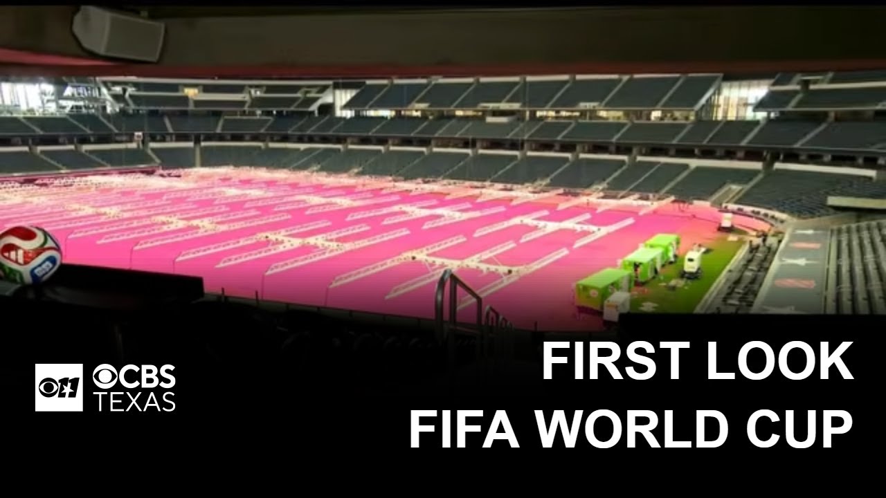 AT&T Stadium's transformation to soccer for the first FIFA World Cup match as Dallas Stadium.