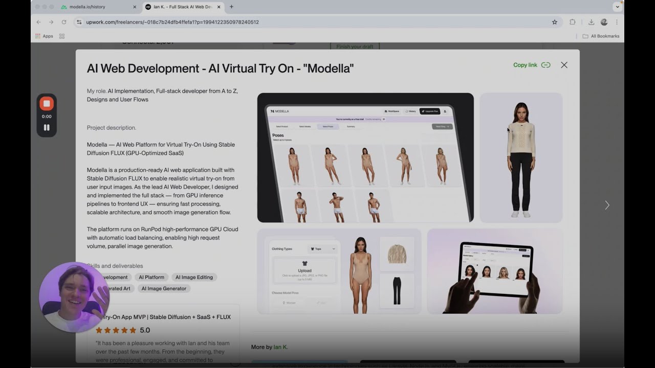 AI Virtual Try On with Stable Diffusion Flux Pipelines runing on RunPod