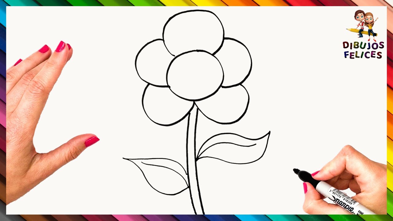 Cómo Dibujar Una Flor Bonita De Forma Fácil Y Rápida 🌼