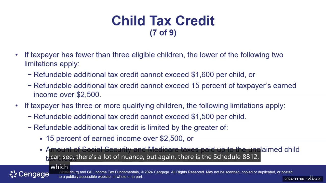 Chapter 7 Tax Credits PowerPoint Lecture