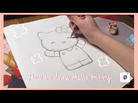 β‘οΈ How to draw Hello Kitty β‘οΈ // aesthetic Sanrio drawing easy