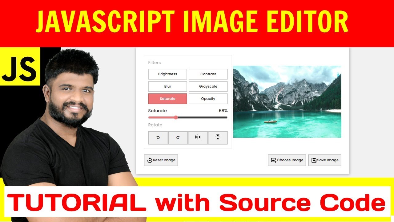 Ep63 - Online Image Editor with JavaScript Tutorial & Source Code