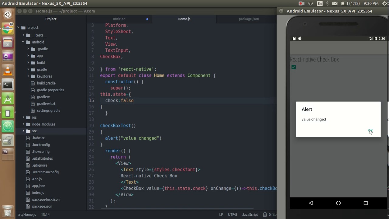 React-native tutorial # 10 checkbox in react-native with state