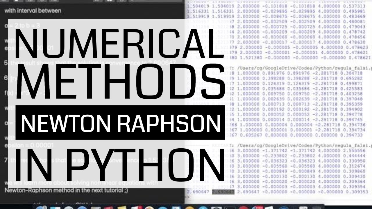 Numerical Methods in Python Series - Newton Raphson Method