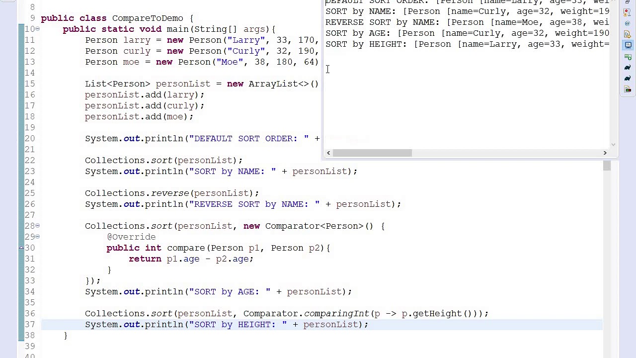 Advanced Sorting with Java 8 Comparators