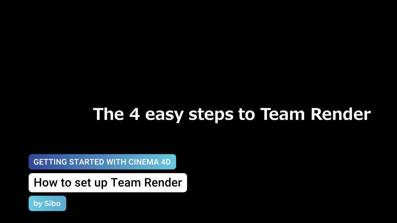 How to set up Team Render in 4 Easy Steps