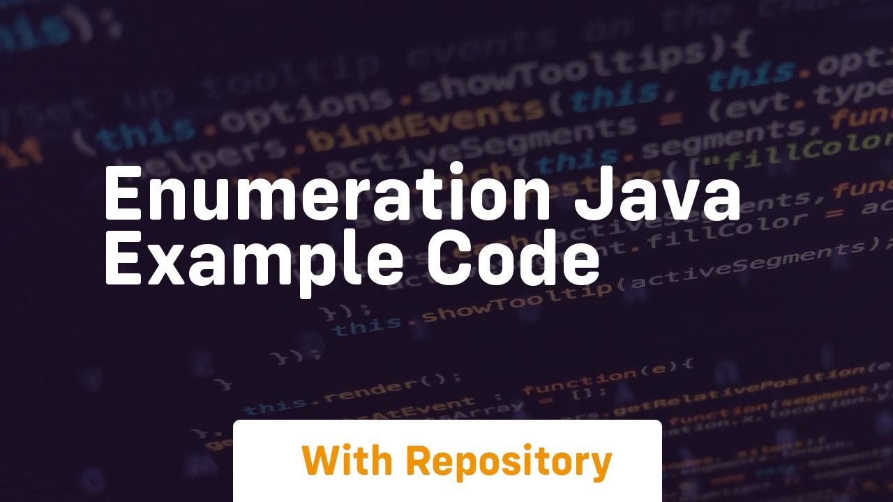 enumeration java example code