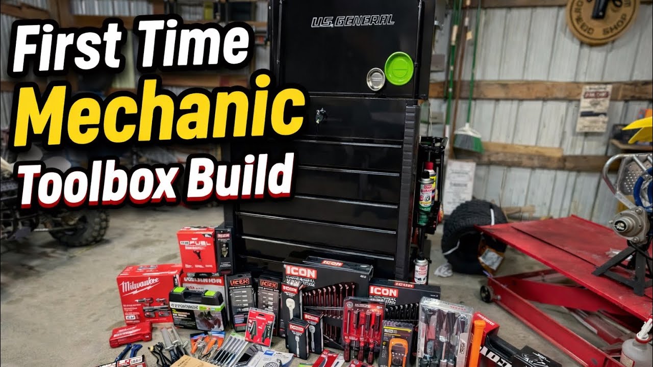 First Time Mechanic - Tool Box Filled - Harbor Freight - Olsa Tools - Milwaukee -
