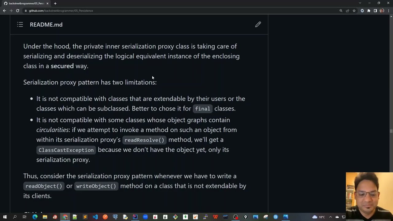 60 - Java Serialization Proxy Pattern - Code Demo 1