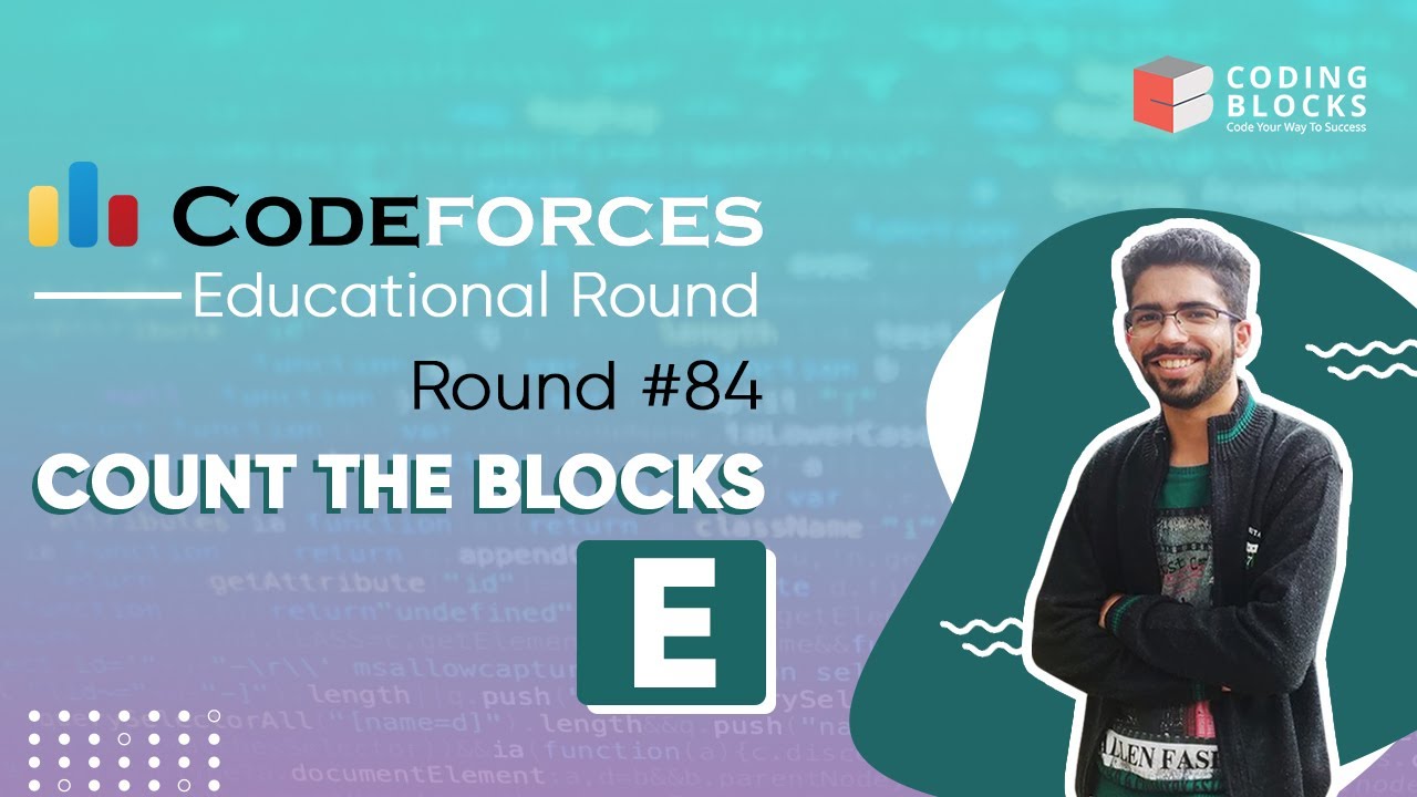 Codeforces Educational Round 84 E, Count The Blocks | Competitive Coding