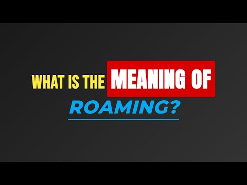 What is the meaning of Roaming?
