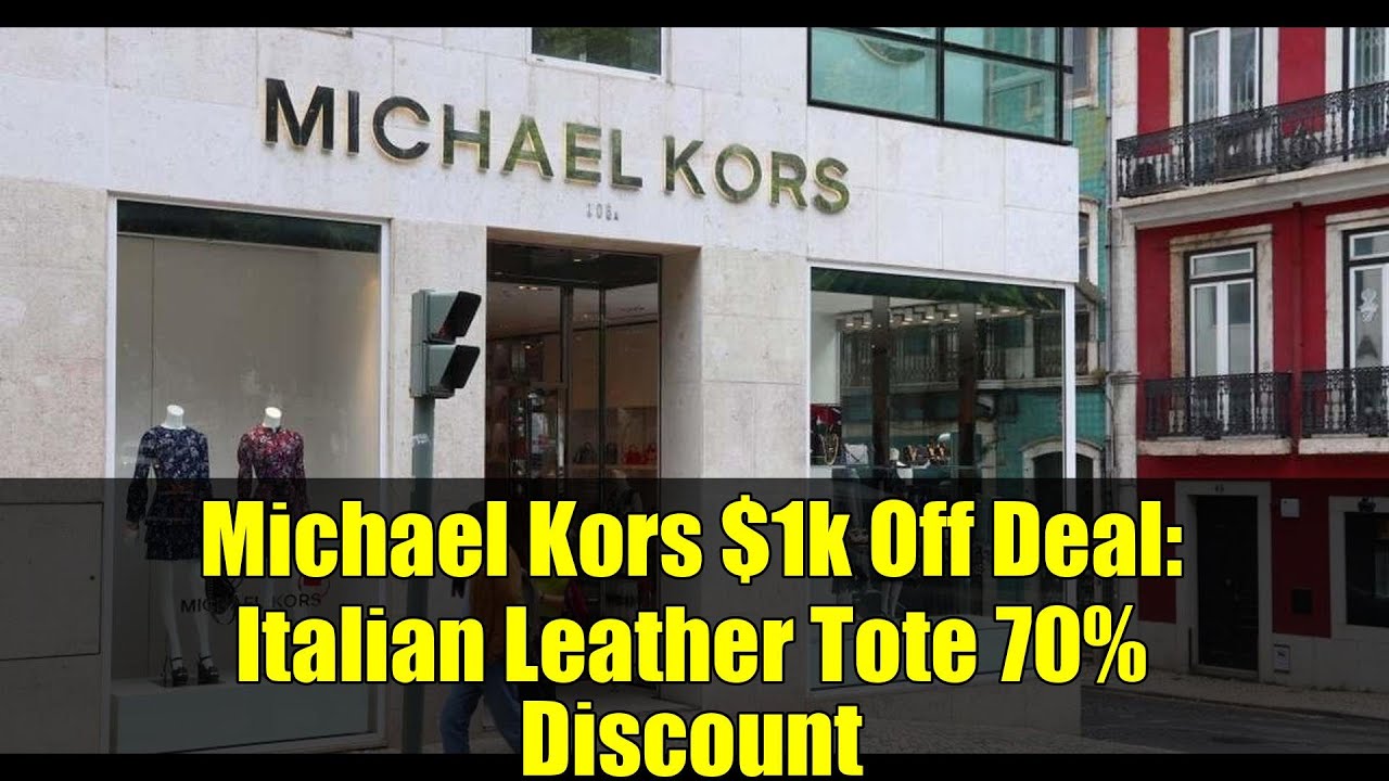 Michael Kors $1k Off Deal: Italian Leather Tote 70% Discount