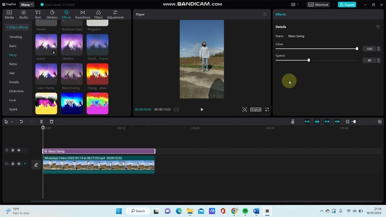 Neon Swing Effect Tutorial On CapCut