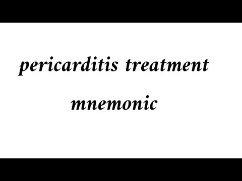 Pericarditis treatment mnemonic