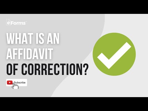 What is an Affidavit of Correction?