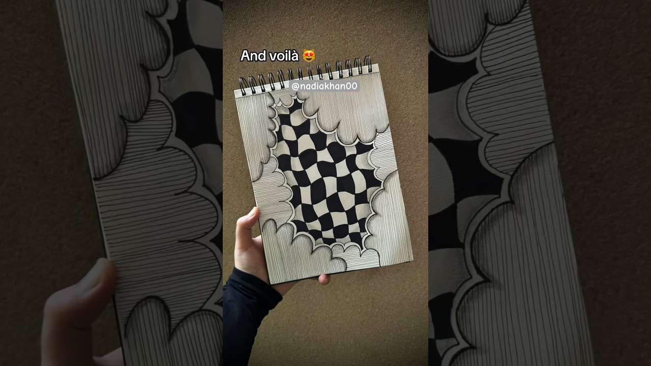 illusion doodle tutorial 😻 Day 59 #shorts #doodlewithnadia #art #doodle