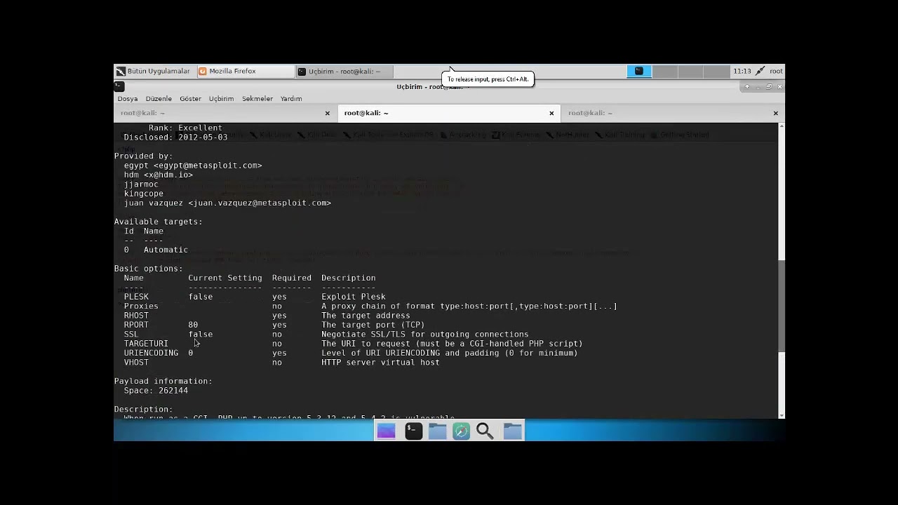 A9 Using Known Vulnerable Components -  PHP CGI Remote Code Execution