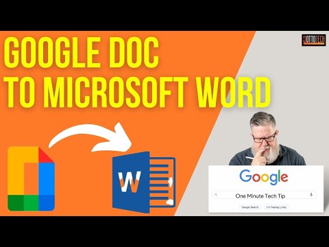 How to Convert a Google Doc to Microsoft Word 2025
