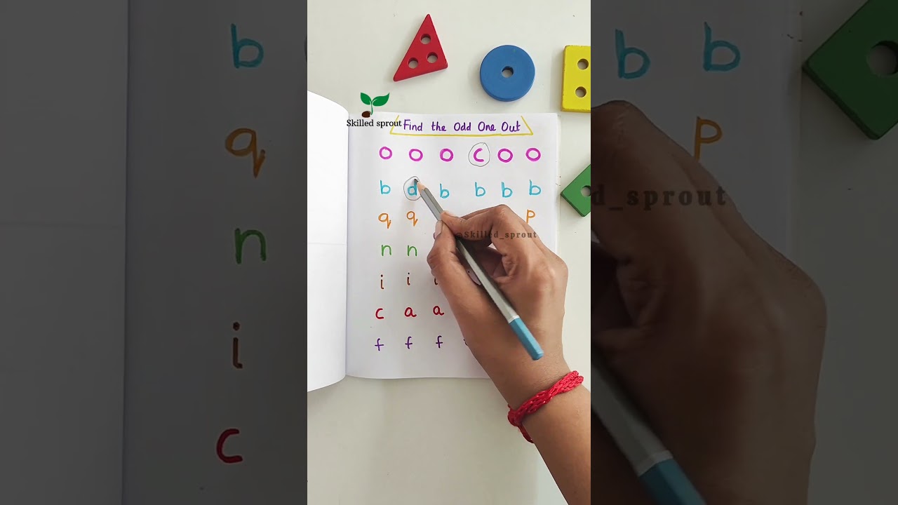 Find the odd one out #visualdiscrimination #brainboostingactivity #alphabet #worksheet