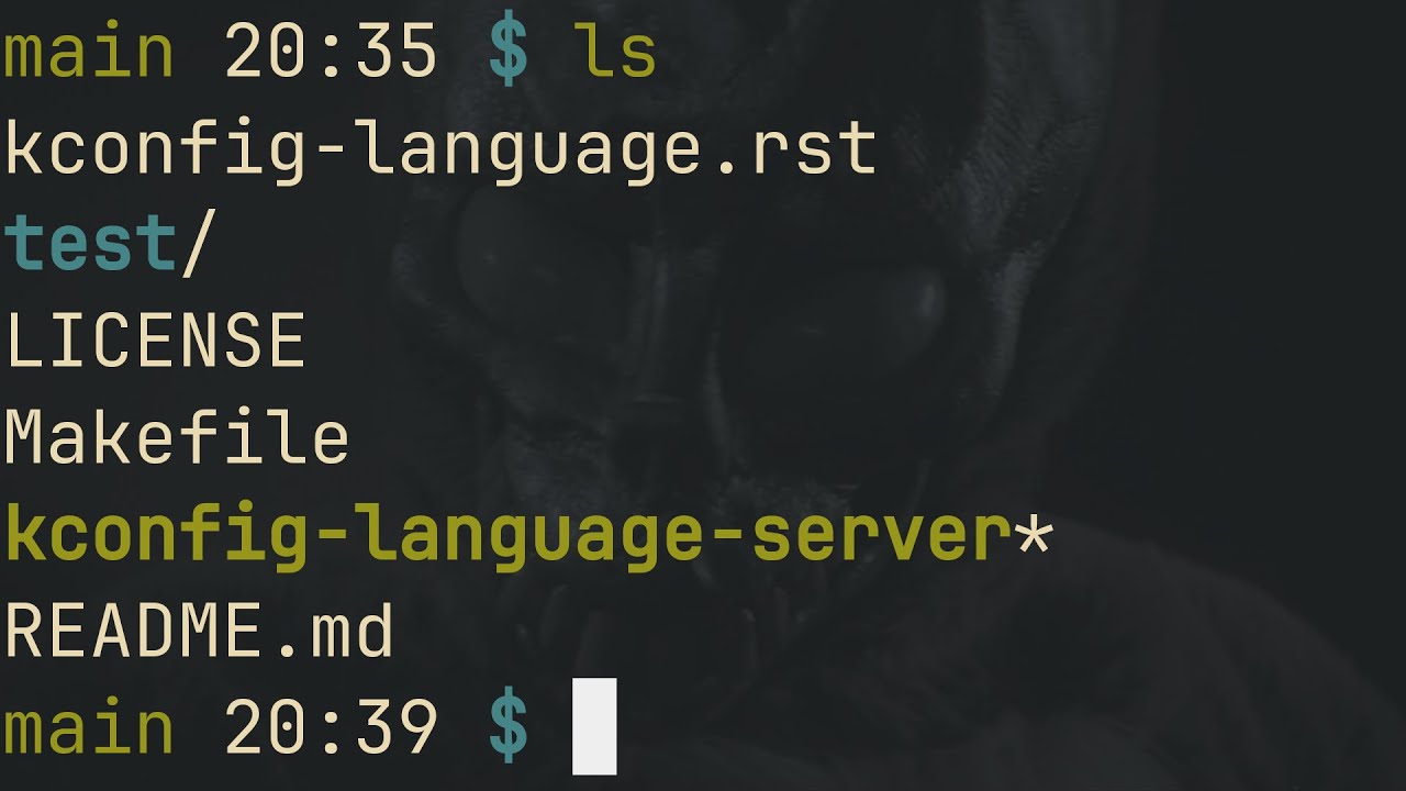 Demo of kconfig-language-server