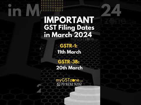 GST Return Filing Due Dates coming up in March 2024 #gstfiling #gstreturnfiling #gstreturn