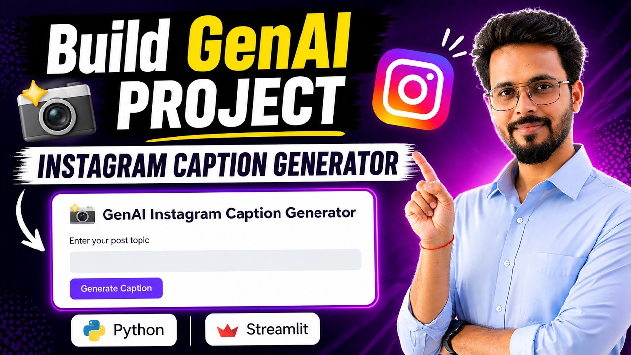 👉 Build GenAI Project - Generate Instagram Captions | Streamlit + Python + OpenAI