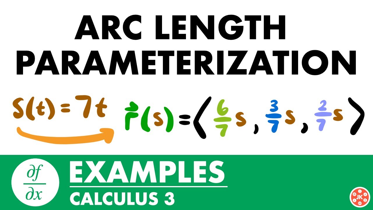 Arc Length Parameterization Examples | Calculus 3 - JK Math