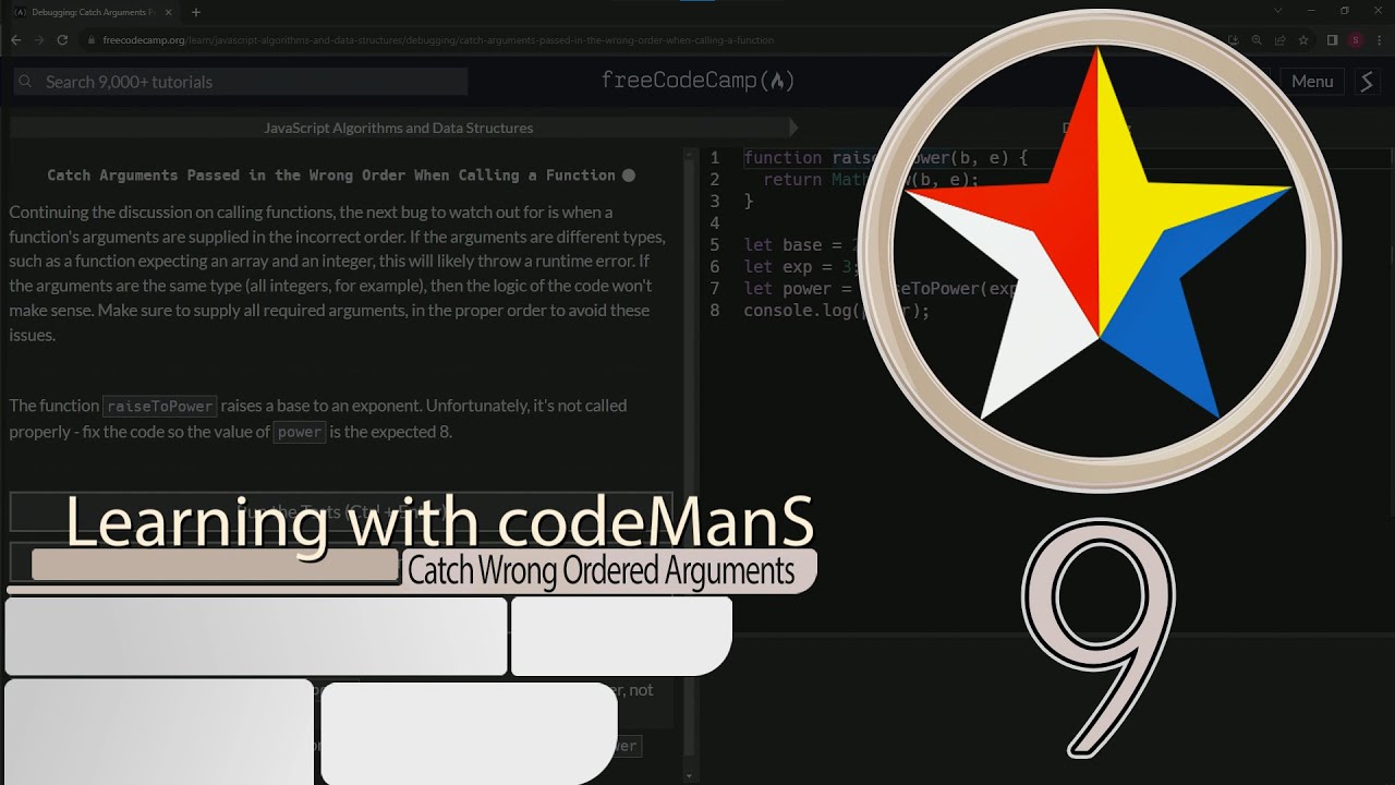 JavaScript Debugging: Catch Arguments Passed in the Wrong Order When Calling a Function|FreeCodeCamp