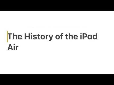 The History of iPad Air models
