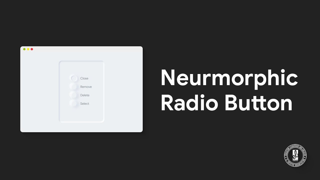 Neumorphic Radio Button only with HTML & CSS - Live Coding | EL Creative Media