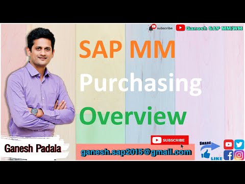 SAP MM Purchasing Process overview video | GANESH SAP SCM