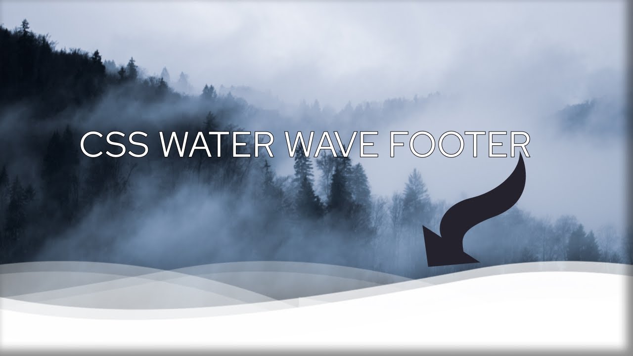 CSS Water Wave Footer Background Animation Effect - Pure HTML and CSS Tutorial