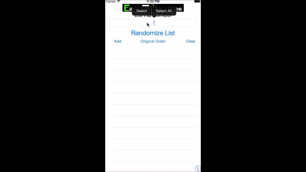 Randomizer App Demo