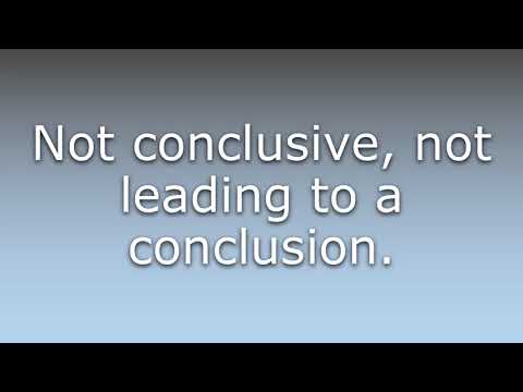 What does Inconclusive mean?