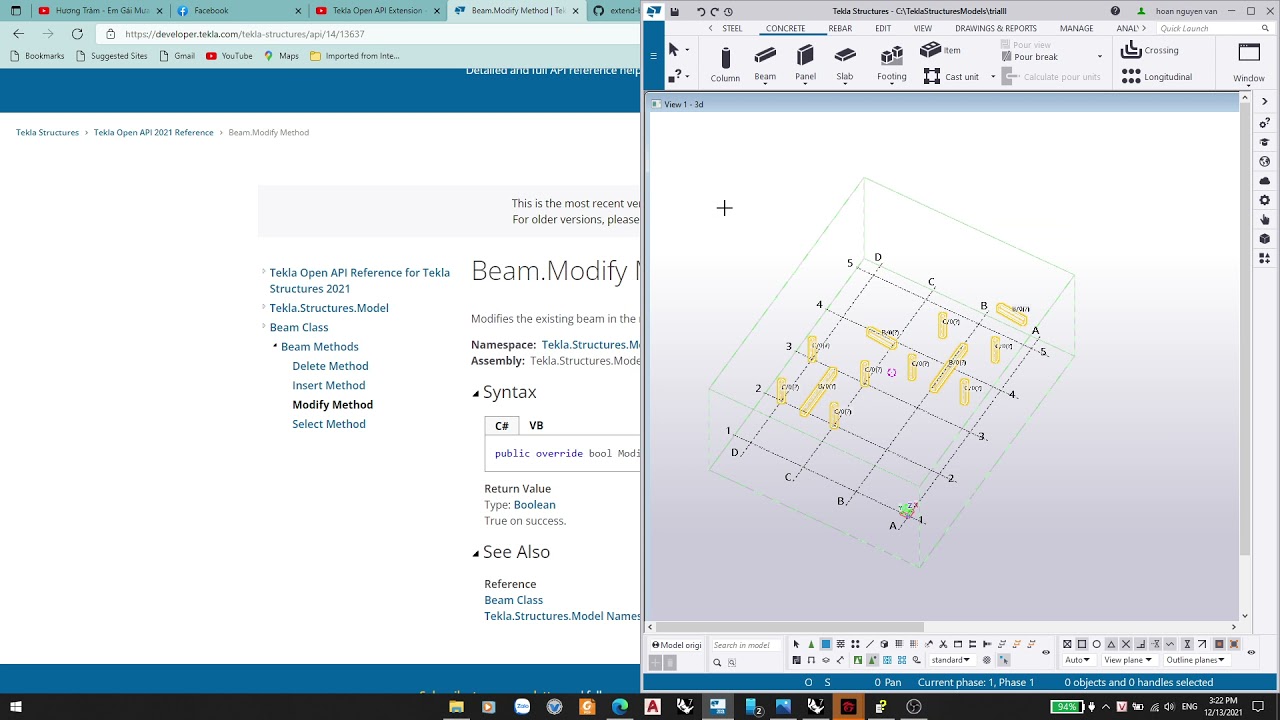 #2 Delete and Reset object Tekla using grasshoper python