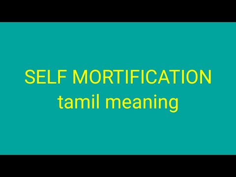 SELF MORTIFICATION tamil meaning/sasikumar