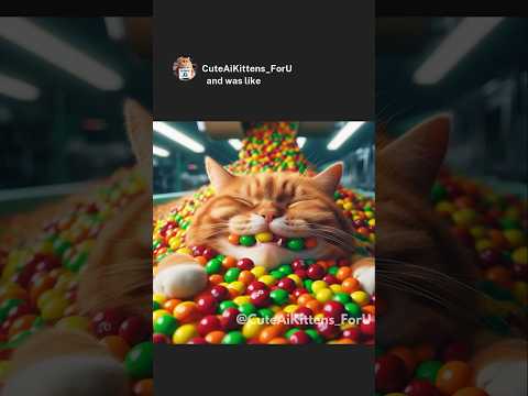 Fat cat wants Skittles 🍬🍬🍬#ai #memes #funny