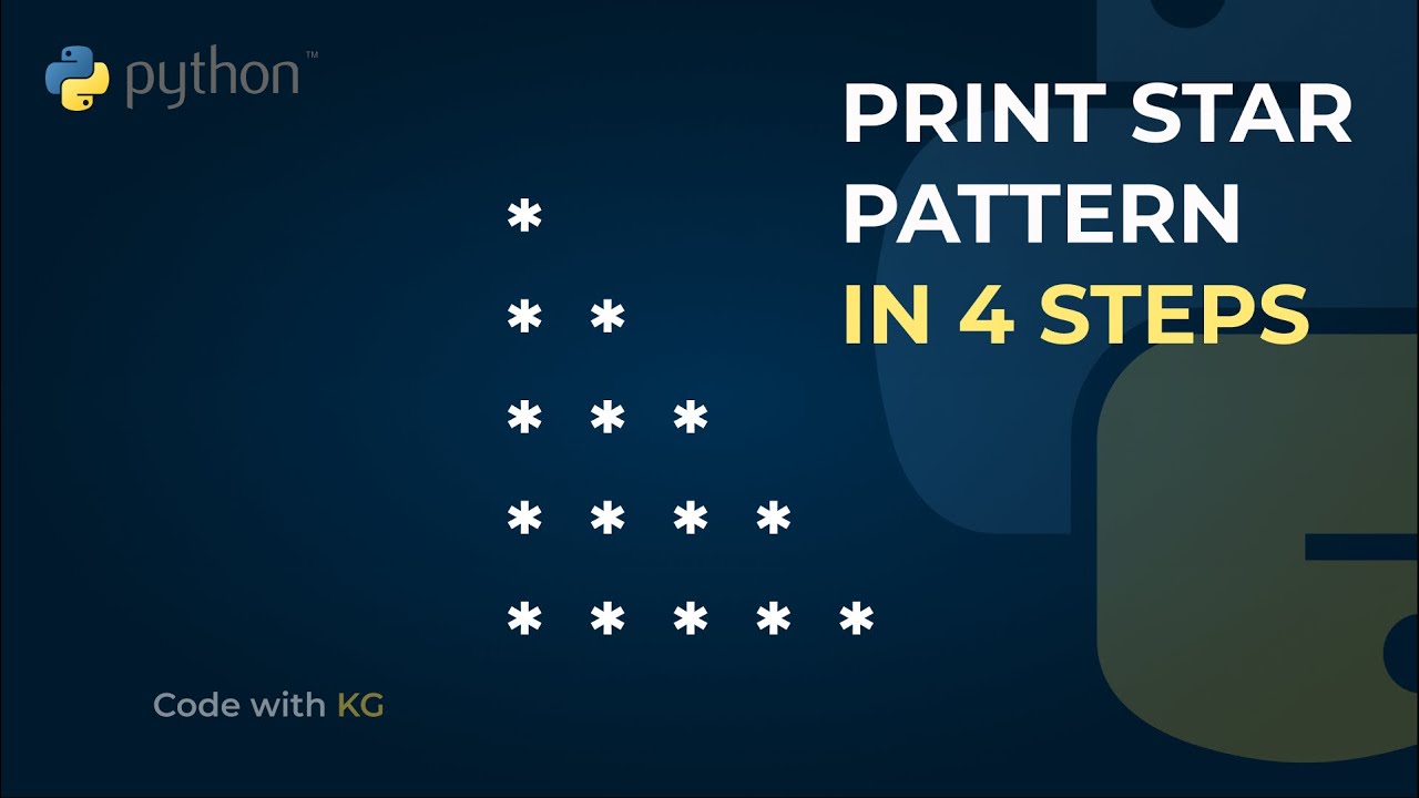 Right Angle Triangle Pattern Using Python | Pattern Program - 1