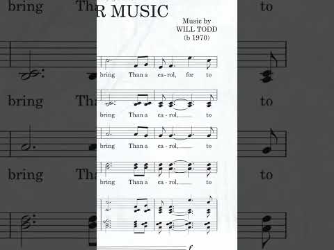 Advent Calendar 2022 Will Todd - Day 22: What Sweeter Music